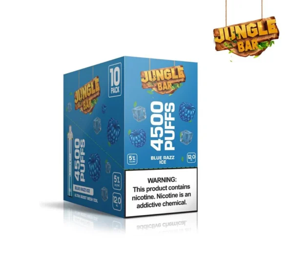Jungle Bar Disposable Vape 4500 PUFFS – Blue Razz Ice - Vape Shop Next Gen